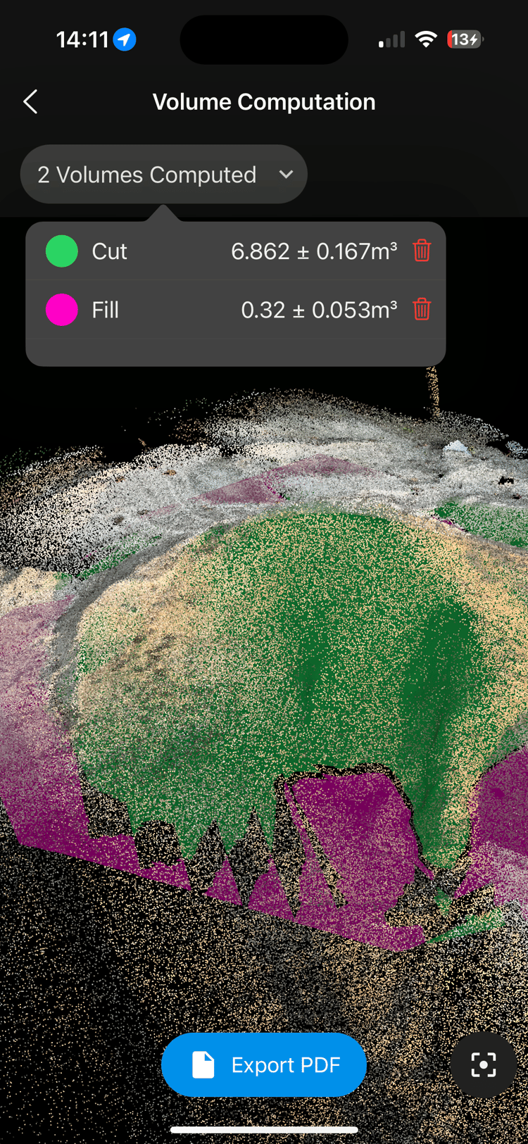 Volume measurement tool