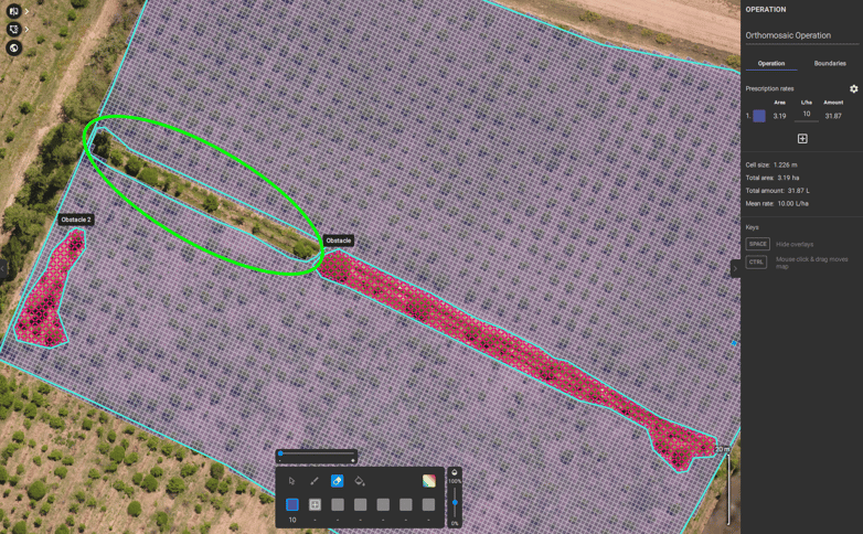 Targeted spraying maps for XAG P100's drones with PIX4Dfields