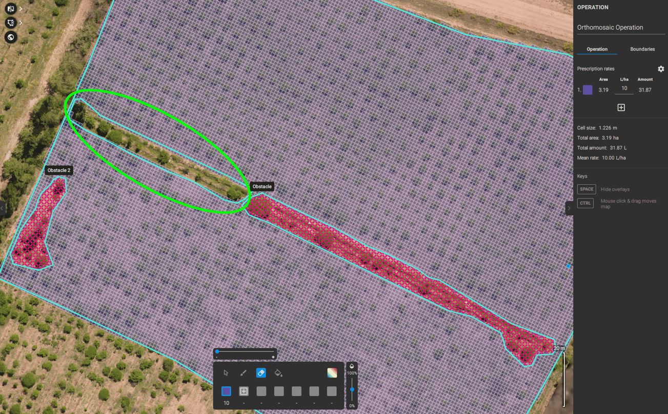 Targeted spraying maps for XAG P100's drones with PIX4Dfields