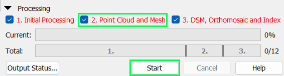 Step 4. Processing - PIX4Dmapper