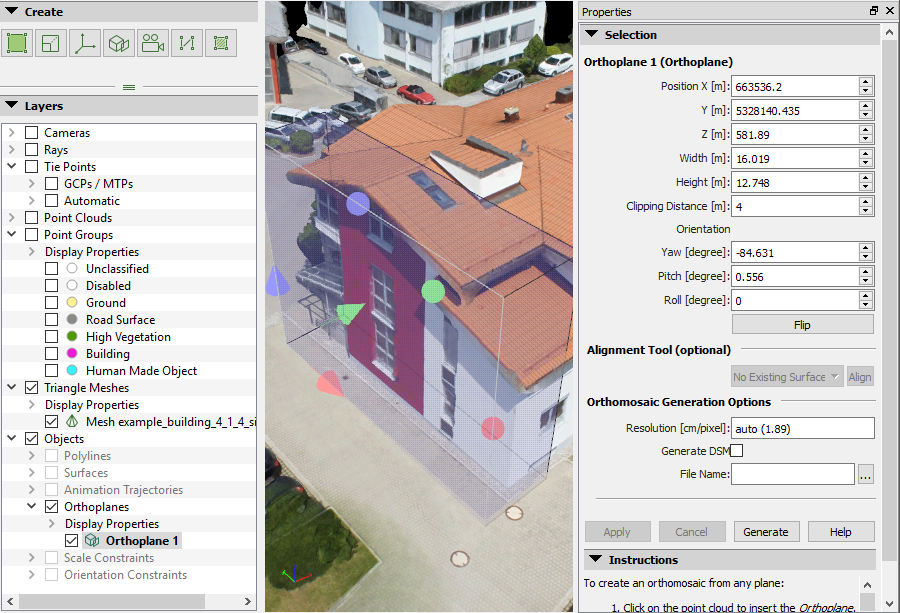 How to create the orthomosaic of a facade - PIX4Dmapper