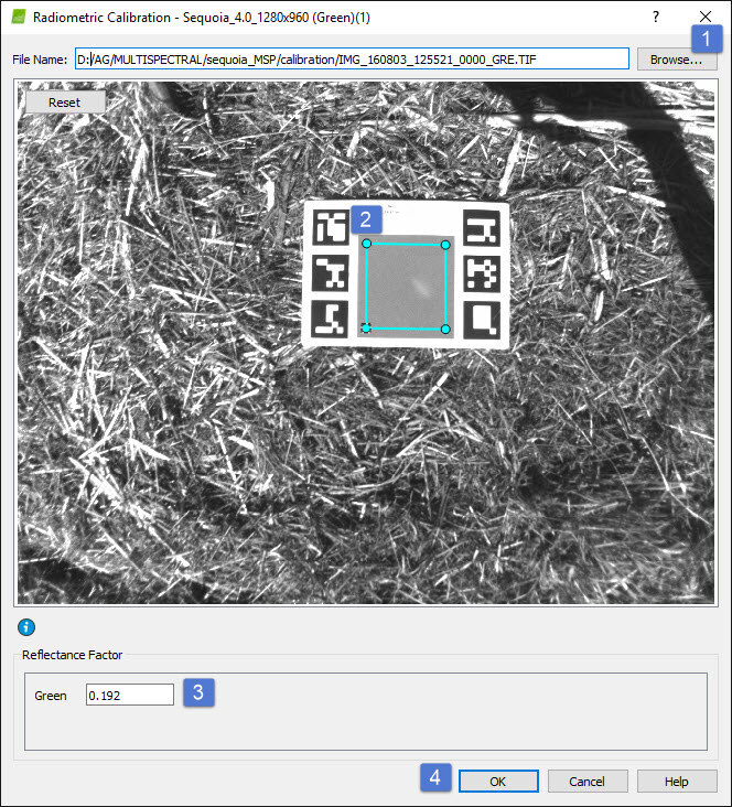 Radiometric calibration target - PIX4Dmapper