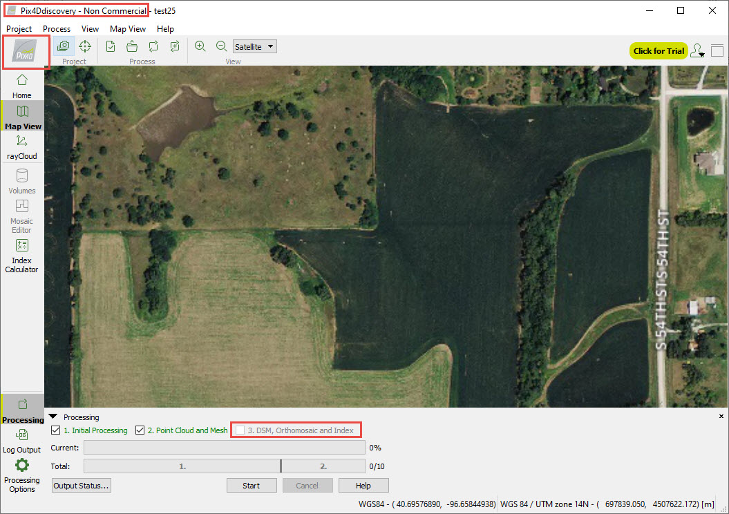 Step 3 processing option is not available: Discovery mode. - PIX4Dmapper