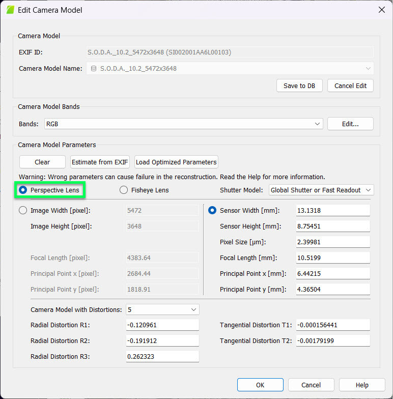 How to verify that the Camera Model associated to the Camera is Correct ...