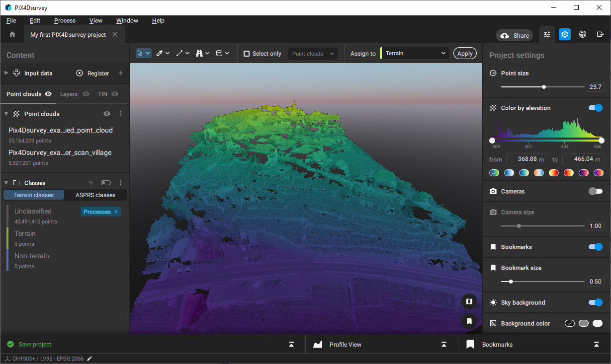Create my first PIX4Dsurvey project from A to Z