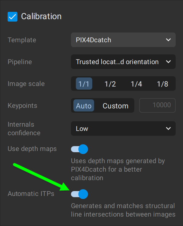 Intersection Tie Points - PIX4Dmatic