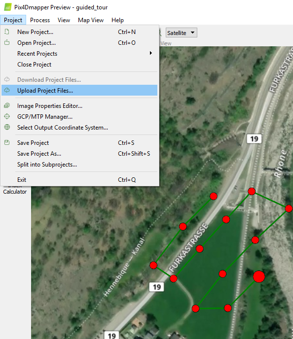 Uploading Project Files from PIX4Dmapper to PIX4Dcloud for Processing ...