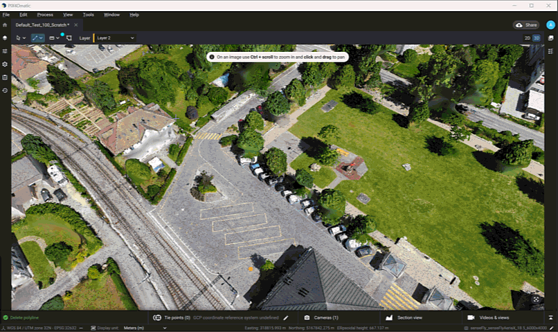 Section view - PIX4Dmatic