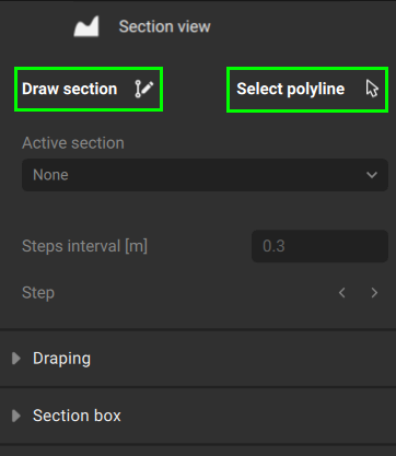 Section view - PIX4Dmatic