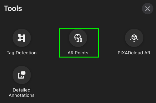 Augmented Reality (AR) Points in PIX4Dcatch