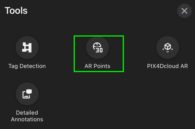 Augmented Reality (AR) Points in PIX4Dcatch