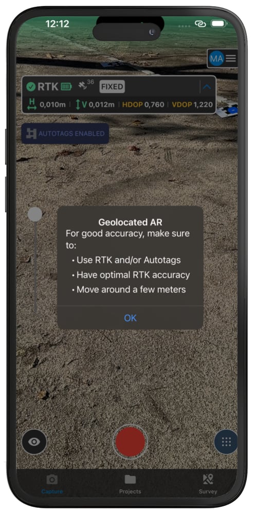 Augmented Reality (AR) Points in PIX4Dcatch