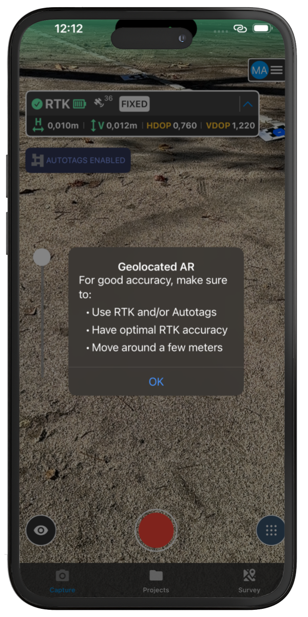 Augmented Reality (AR) Points in PIX4Dcatch