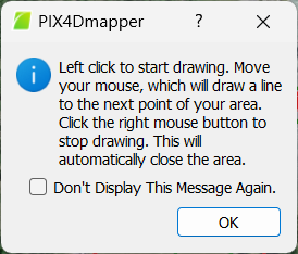 Menu View > Map View > Processing Area - PIX4Dmapper