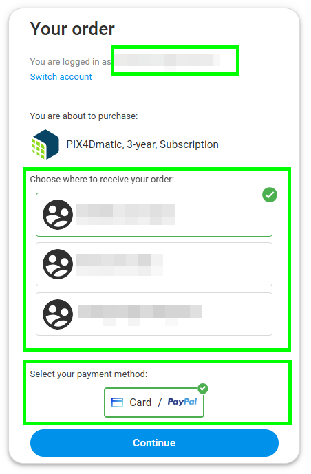 License key activation, Pix4D credit voucher codes, and coupon codes