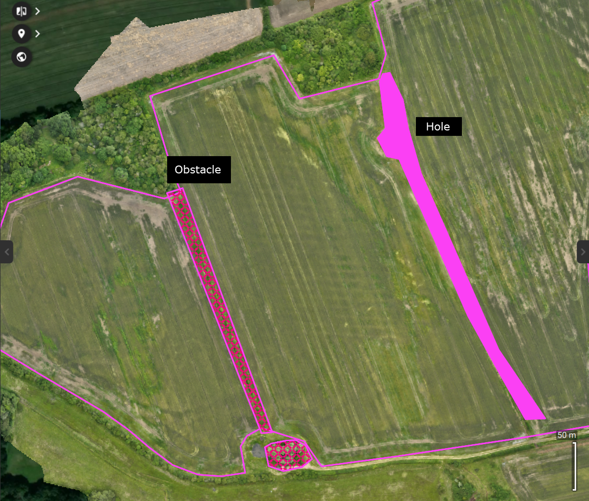Field boundaries and obstacles - PIX4Dfields