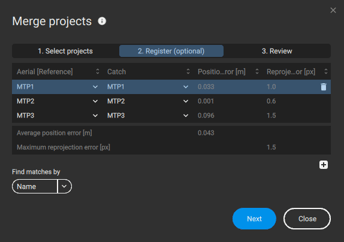 Merge Projects - PIX4Dmatic