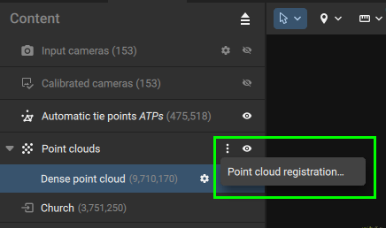 Point cloud registration - PIX4Dmatic