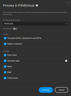 Process in PIX4Dcloud - PIX4Dmatic