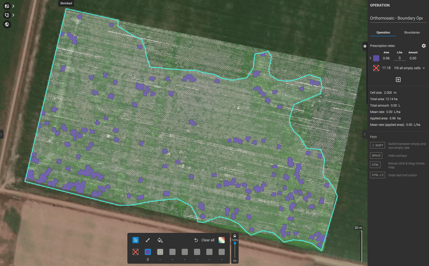How to export spot spraying and variable rate prescriptions for DJI Agras T-series with PIX4Dfields