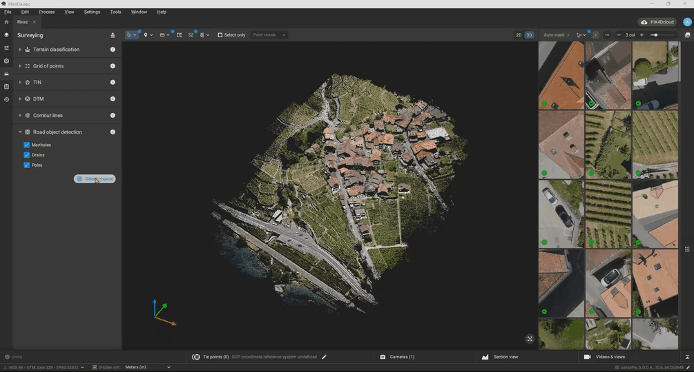 Road object detection - PIX4Dmatic