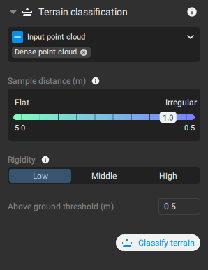 Terrain classification - PIX4Dmatic
