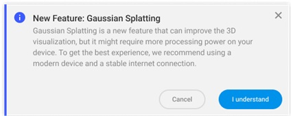 Using PIX4Dcatch to generate a Gaussian Splat model